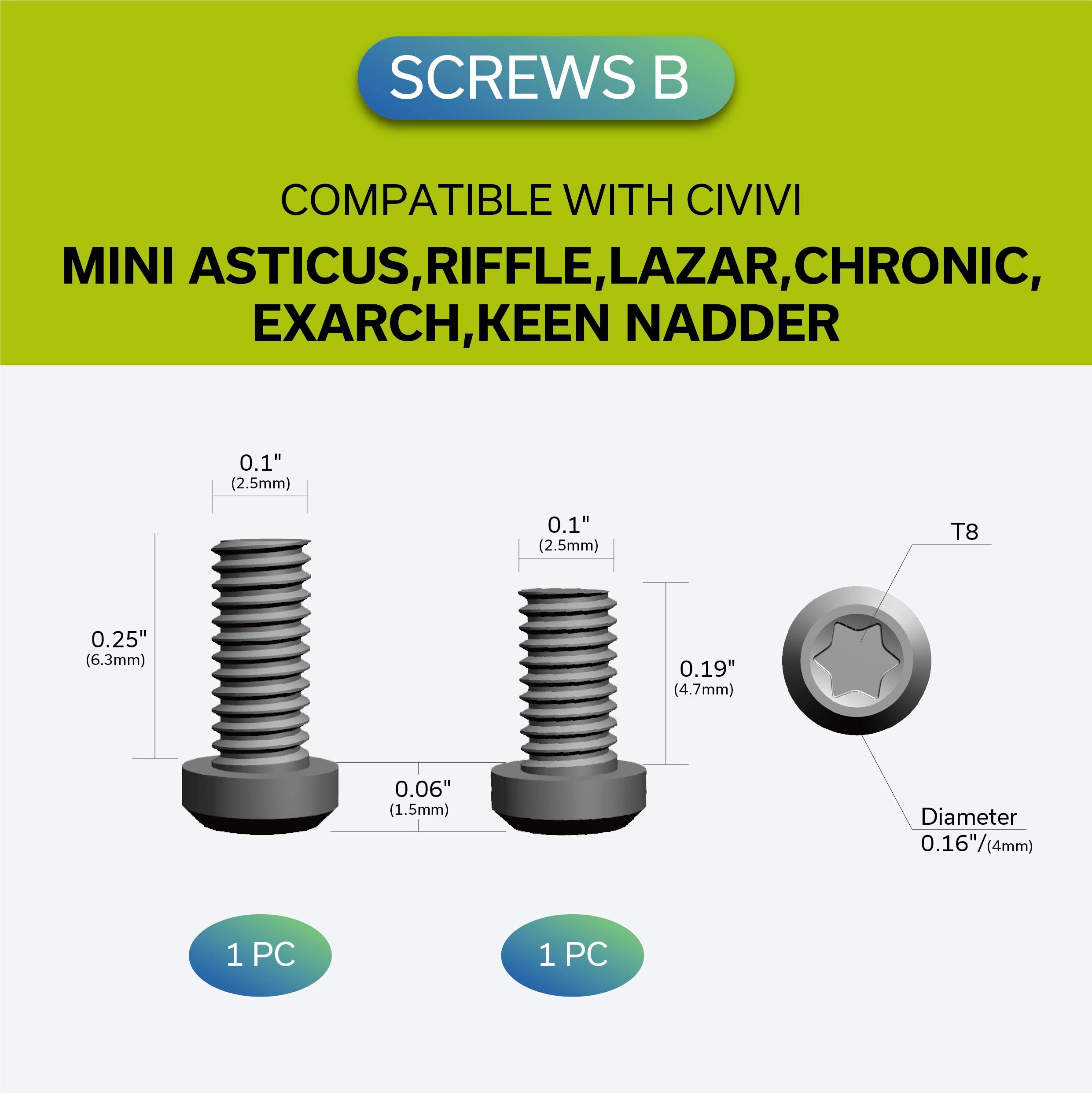 CIVIVI Titanium Pocket Clip Set