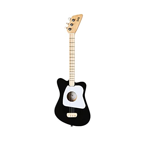 Loog Mini Acoustic kids Guitar for Beginners 3-strings Ages 3+ Learning app and lessons included Black