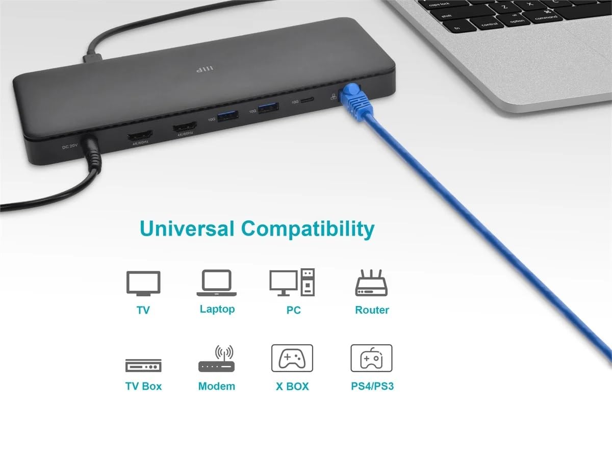 Monoprice Cat5e 6in Blue Patch Cable UTP 24AWG 350MHz Pure Bare Copper Snagless RJ45 Fullboot Series Ethernet Cable