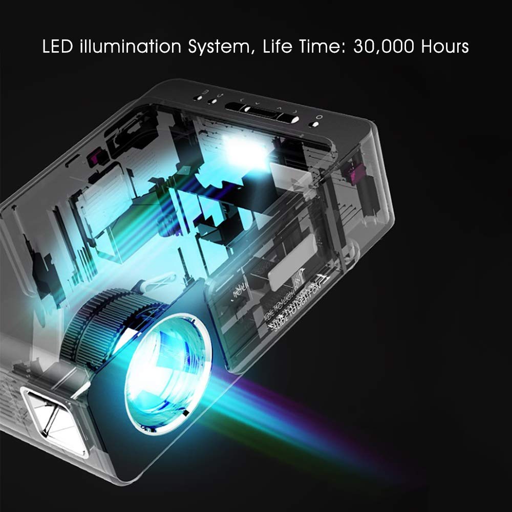 CXDTBH Full Led Projector 4k 3500 Lumens 1080p Portable Cinema Proyector Beamer with Gift