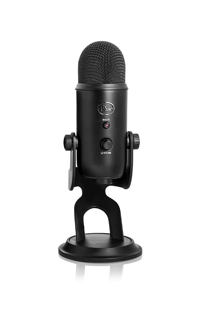 Blue Microphone Yeti USB Microphone Blackout Bundle with C920S Pro HD Webcam and 4-Port USB Hub (3 Items)