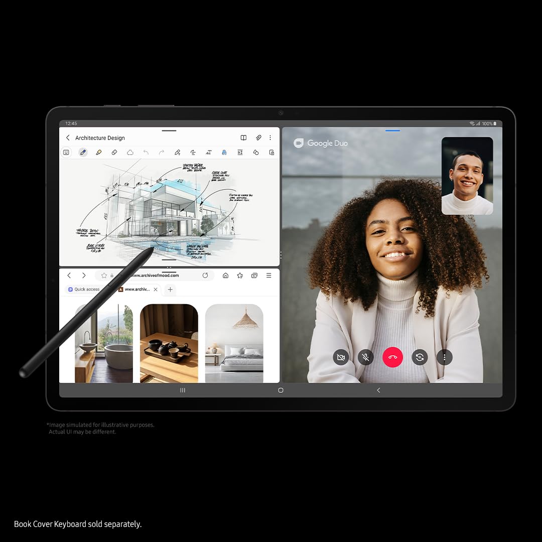SAMSUNG Galaxy Tab S8+ 12.4” 256GB WiFi 6E Android Tablet, Large AMOLED Screen, S Pen Included, Ultra Wide Camera, Long Lasting Battery, US Version, 2022, Graphite