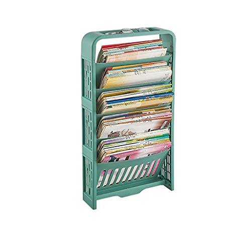 EYHLKM 5 Layers Book Storage Rack Books Magazines Newspaper Convenient Space-Saving Bookshelf