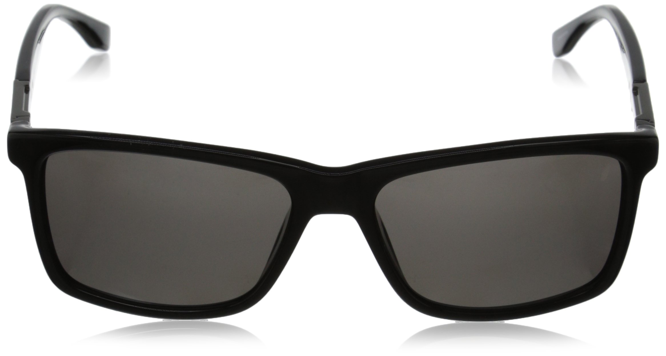 BOSS by Hugo Boss Sunglasses (Safilo Group) Men's 0704/P/S Rectangular Sunglasses, Black Dark Ruthenium & Gray Polarized, 57 mm