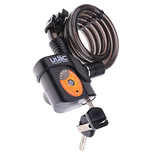 BESSTUUP Bike Alarm Cable Lock with Safety Keys for Cycling MTB