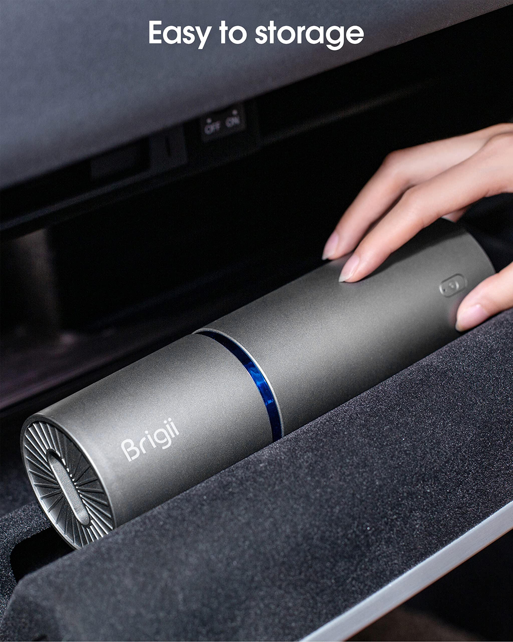 Brigii Mini Vacuum, Air Duster and Hand Pump 3 in 1, Cordless Handheld Vacuum, USB Rechargeable, Easy to Clean Desktop, Keyboard, Drawer, Car Interior and Other Crevices, Small Spaces -Y120 Pro