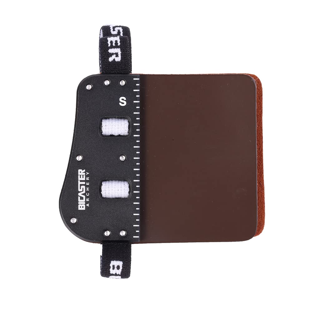 BICASTER SP3 Barebow Finger Tabs Cowhide Face+Aluminum Plate (Medium, Right Handed)