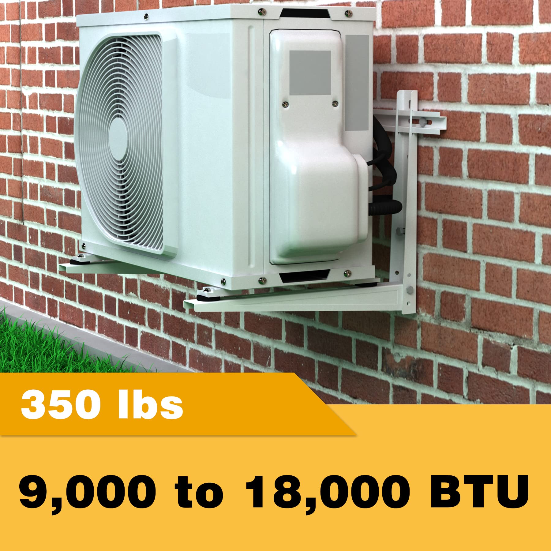 LBG Products Mini Split Wall Mounting Bracket,Air Conditioner Support Bracket for 9000-18000 Btu,Ductless Heat Pumps,HVAC Systems,Compressors,Air Conditioner Units Support up to 350lbs