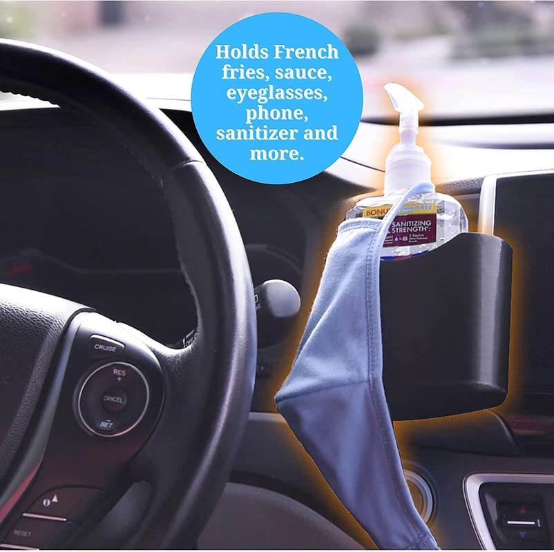 Mighty Mojo Vent N' Door Caddy and Sauce Caddy Bundle 2-Pack – French Fry Holder – Holds Fries, Sauce & More – Connects to Vent and Door – 2-Pack