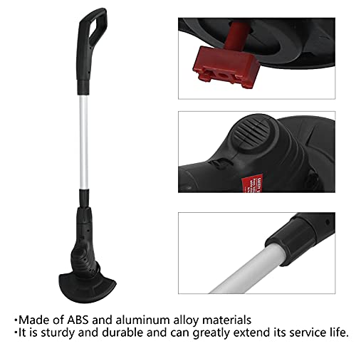 HEITIGN Electric Weed Wacker Cordless Stringless Electric Lawn Mower Handheld Long Battery Life Household Cordless Small USB Rechargeable Field Mower with 20 Replace Blades for Yard Garden