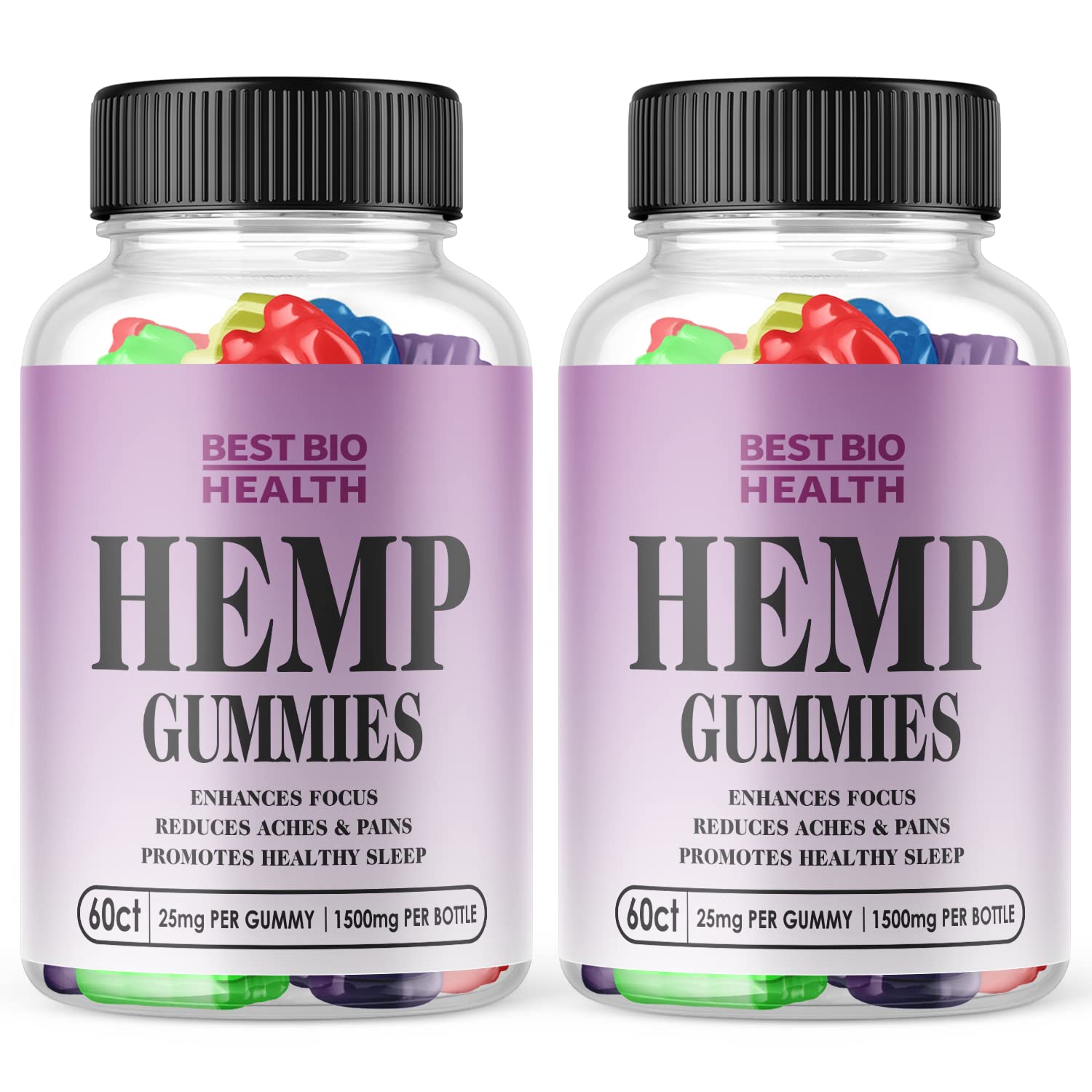 Best Bio Health Hemp Gummies - Best Bio Health Gummies with Hemp Extract - Best Bio Health Gummy Multivitamin Advanced Formula Supplement (2 Pack)