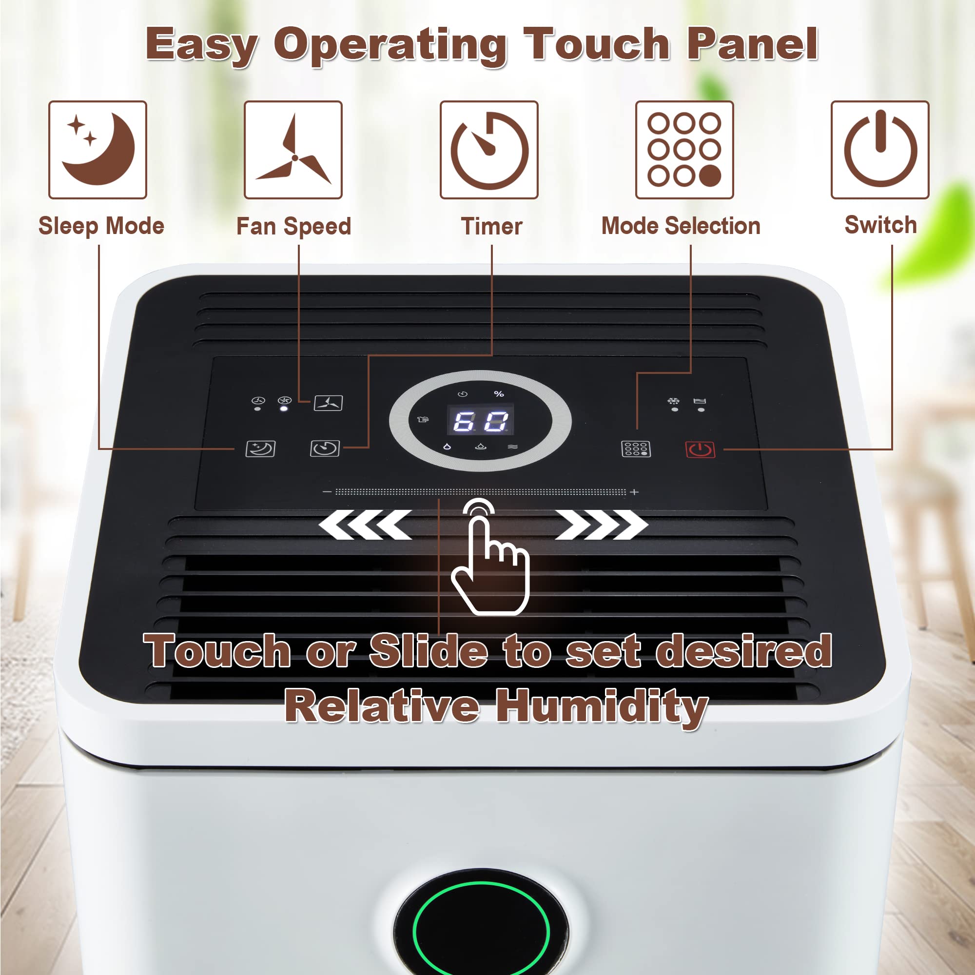 Sapodilla Dehumidifier for Basement, 30 Pints Dehumidifier for 2000 Sq.Ft, Auto or Manual Drainage, Portable Home Dehumidifier for Large Room Bedroom Bathroom Laundry