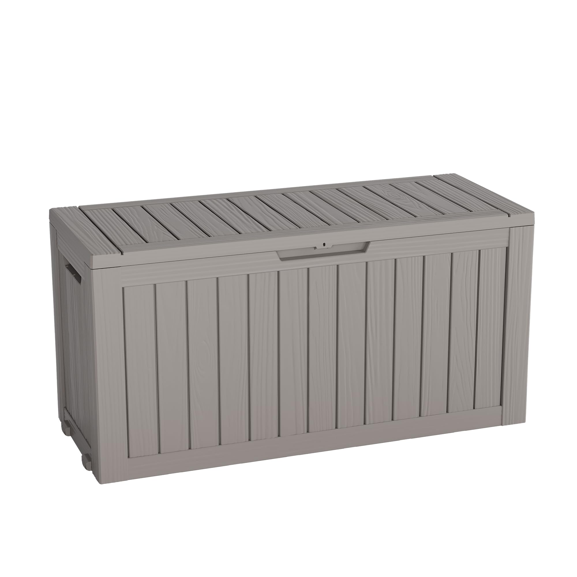 Esmlada Deck Box, 72 Gallon Resin Indoor and Outdoor Storage Boxes Waterproof for Garden Tools, Pool Accessories Storage Bench, Patio Furniture and Cushions with Lockable Lid, Black