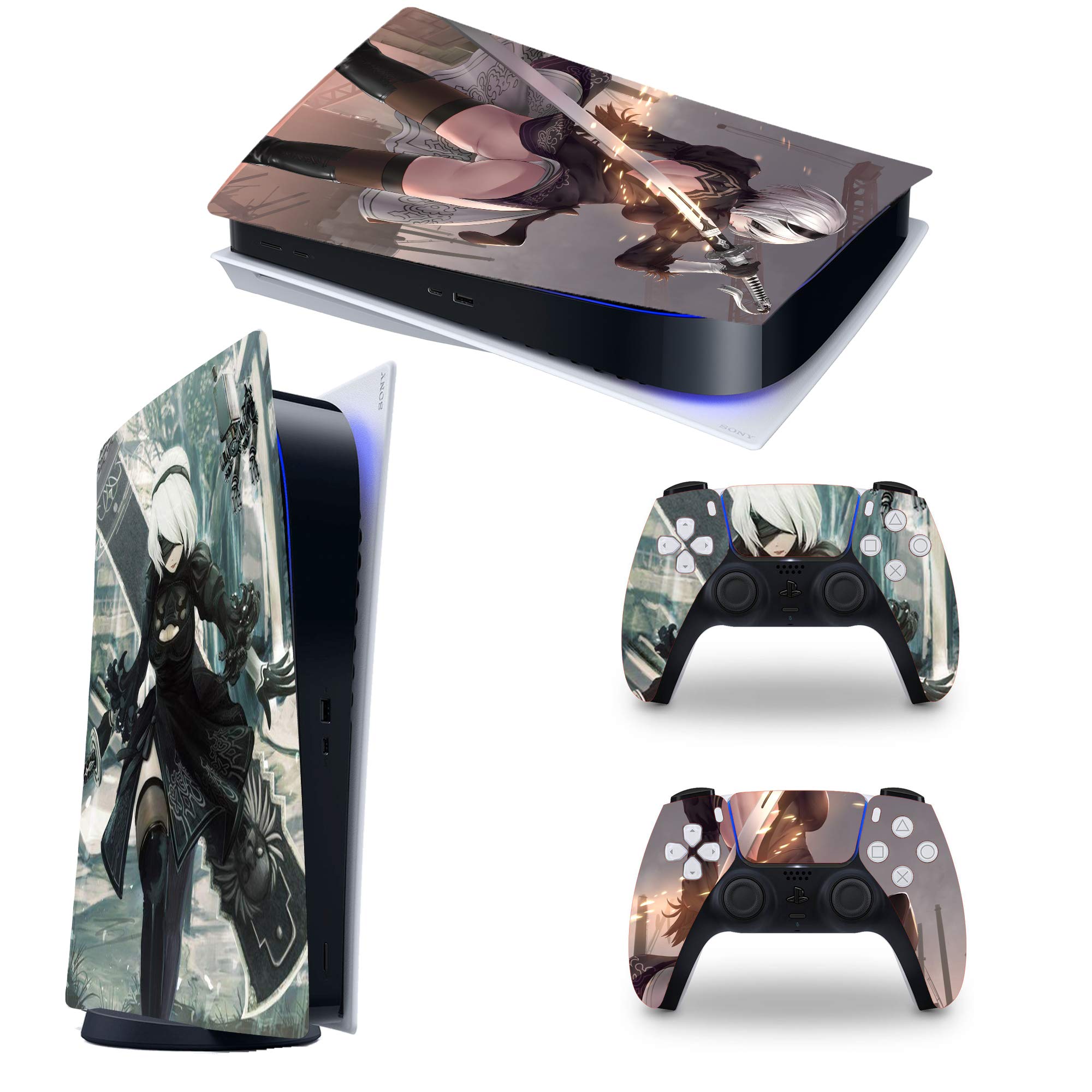 Beauty Girl Game - PS5 Skin Console - PS5 Controller Skin Cover Vinyl Decal Protective ( Only fit PlayStation 5 regular)