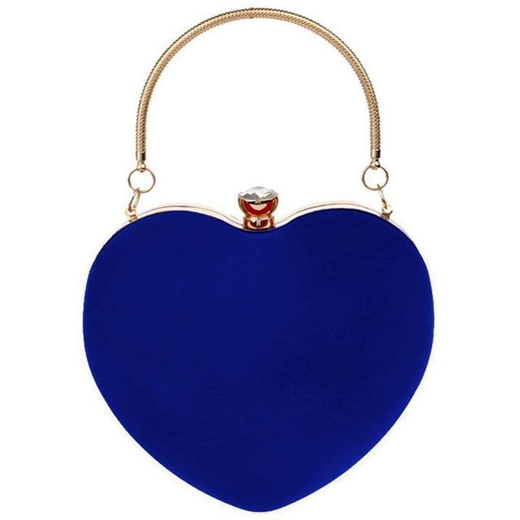 CCBUY Heart Shape Clutch Bag Messenger Shoulder Handbag Tote Evening Bag Purse,Blue