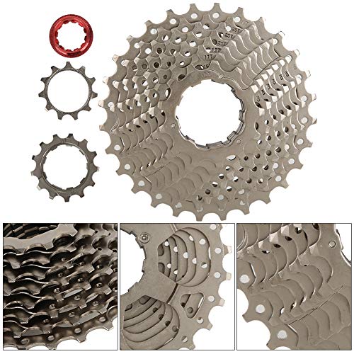 CCYLEZ Bike Freewheel, Ultra Light Series 10 Speed Cassette Threaded Type Hub Bike Accessories for Mountain Bicycle Road Bike