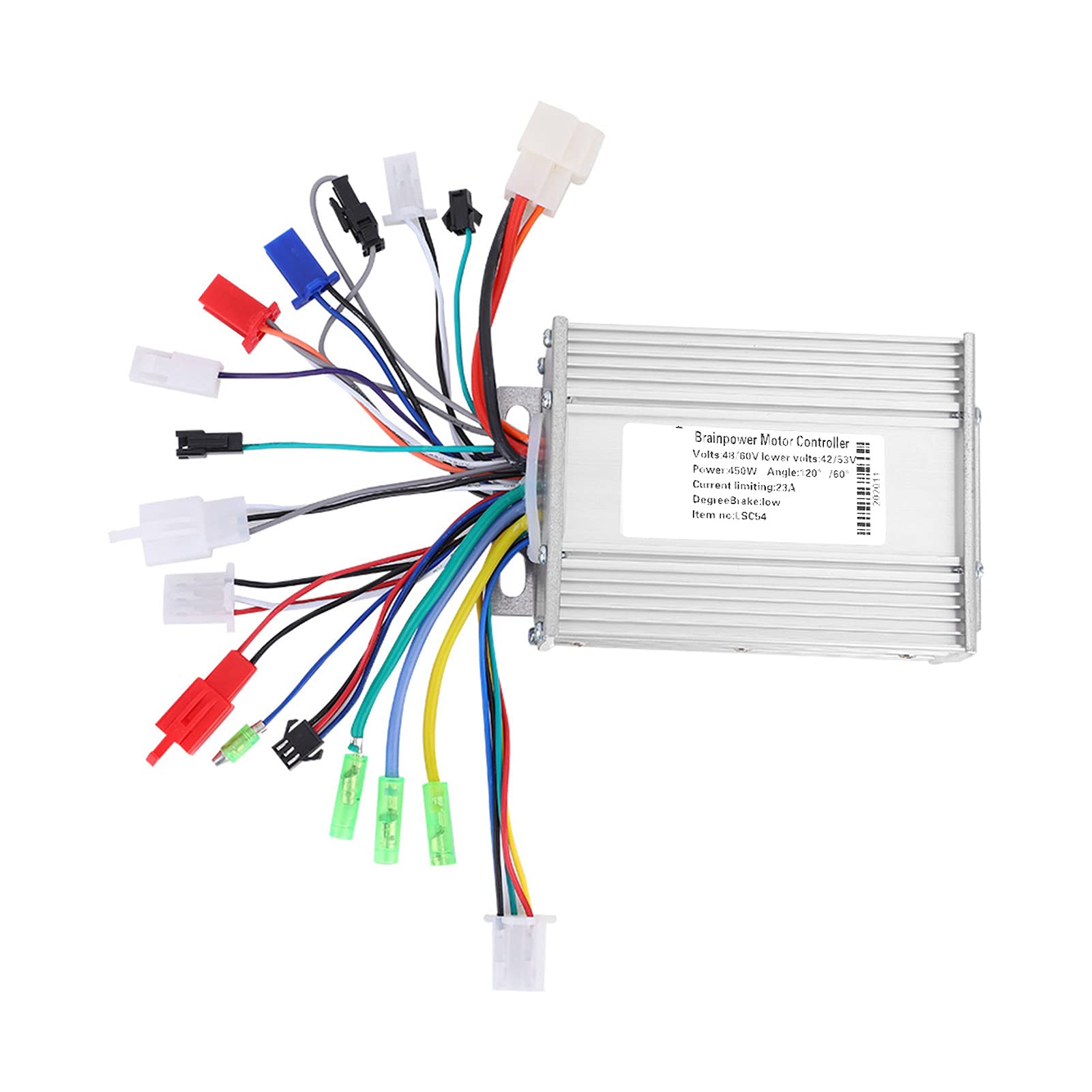 Bnineteenteam 450W Motor Brushless Controller,Aluminium Alloy Electric Bike Speed Motor Controller for Electric Scooter (48V/60V 450W)