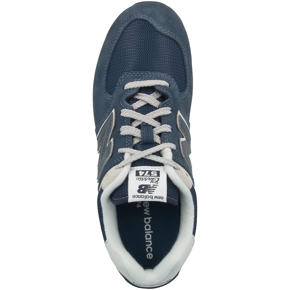 New Balance Baby Kids 574 V1 70s Racing Lace-up Sneaker, Navy/Grey, 2 Wide US Unisex Infant