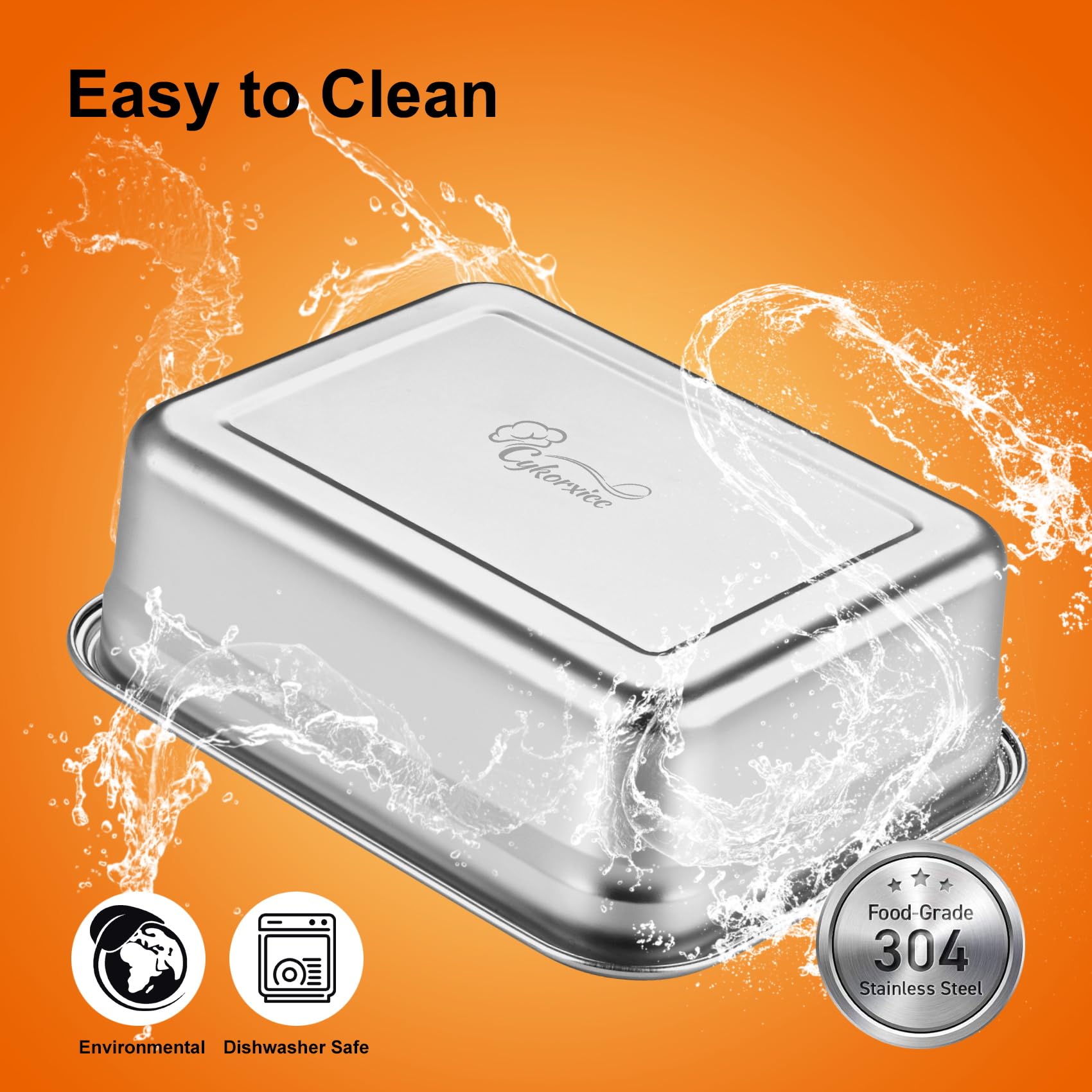 Cykorxicc 6pcs Large Stainless Steel Food Containers with Lids, Leakproof Meal Prep Containers, Airtight Kimchi Containers Reusable, Stackable/Oven/Dishwsher/Freezer Safe