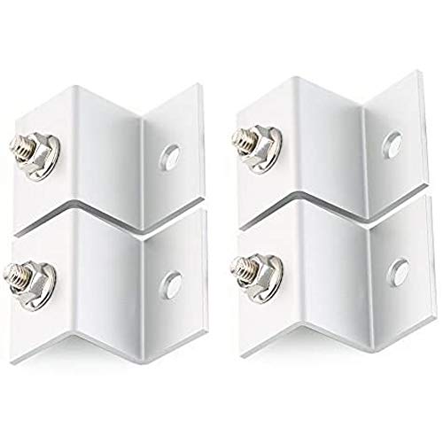 F-ber 1 Set (4pcs) Solar Panel Mounting Hardware Z Type Bracket Aluminum W/Stainless Bolt for RV Boat Off Grid 38mm Width Solar Panels (38 * 25 * 27mm/1.49"*0.98"*1.06")
