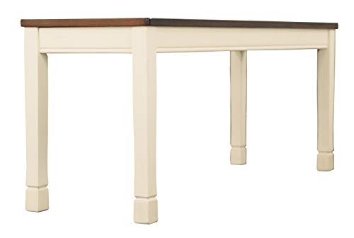 Signature Design by Ashley Whitesburg Cottage Rectangular Dining Bench, Brown & Antique White