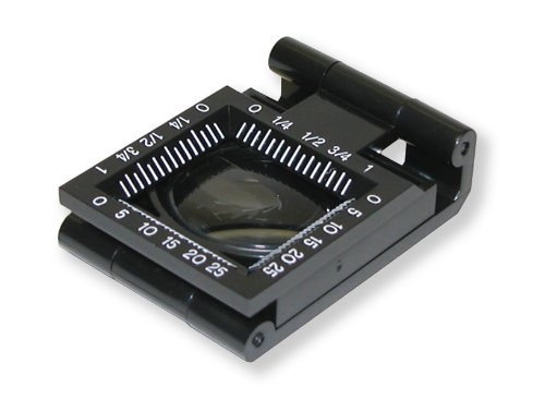 Carson LinenTest 5x30mm Folding Loupe Magnifier , Black