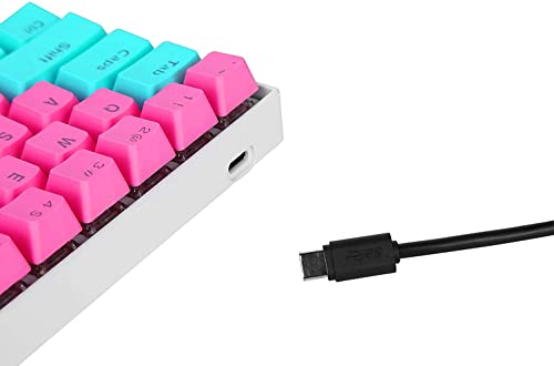 BOYI 60% Mechanical Keyboard,BOYI 61 Key Mini RGB Cherry MX Switch PBT Keycap 60% RGB Mechanical Gaming Keyboard (Cherry MX Blue, BOYI Mini Color 4)