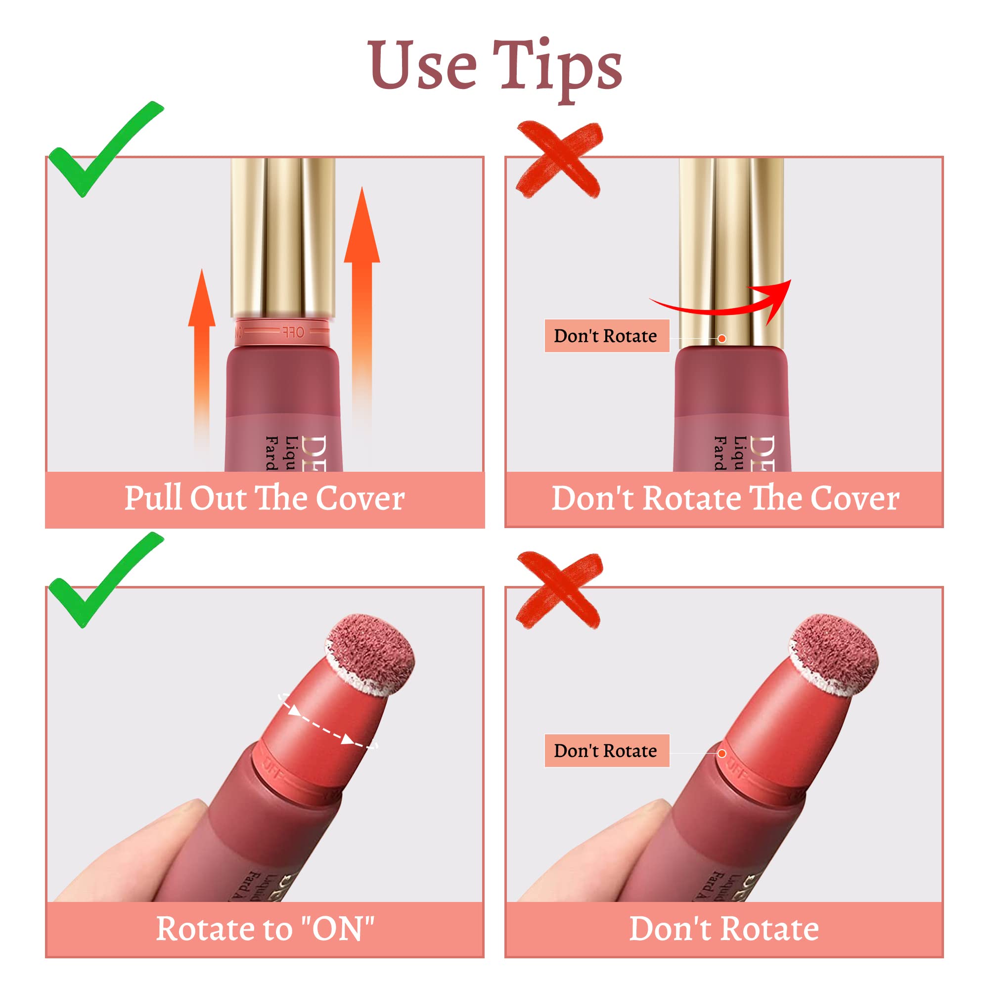 Cilrofelr Makeup Liquid Blush, Blush Beauty Wand, Natural-looking Liquid Blush Wand Dewy Finish, Highly Pigmented, Easily Blendable, Weightless, Long-wearing |#101-Ravishing Soft Pink 0.34fl.oz