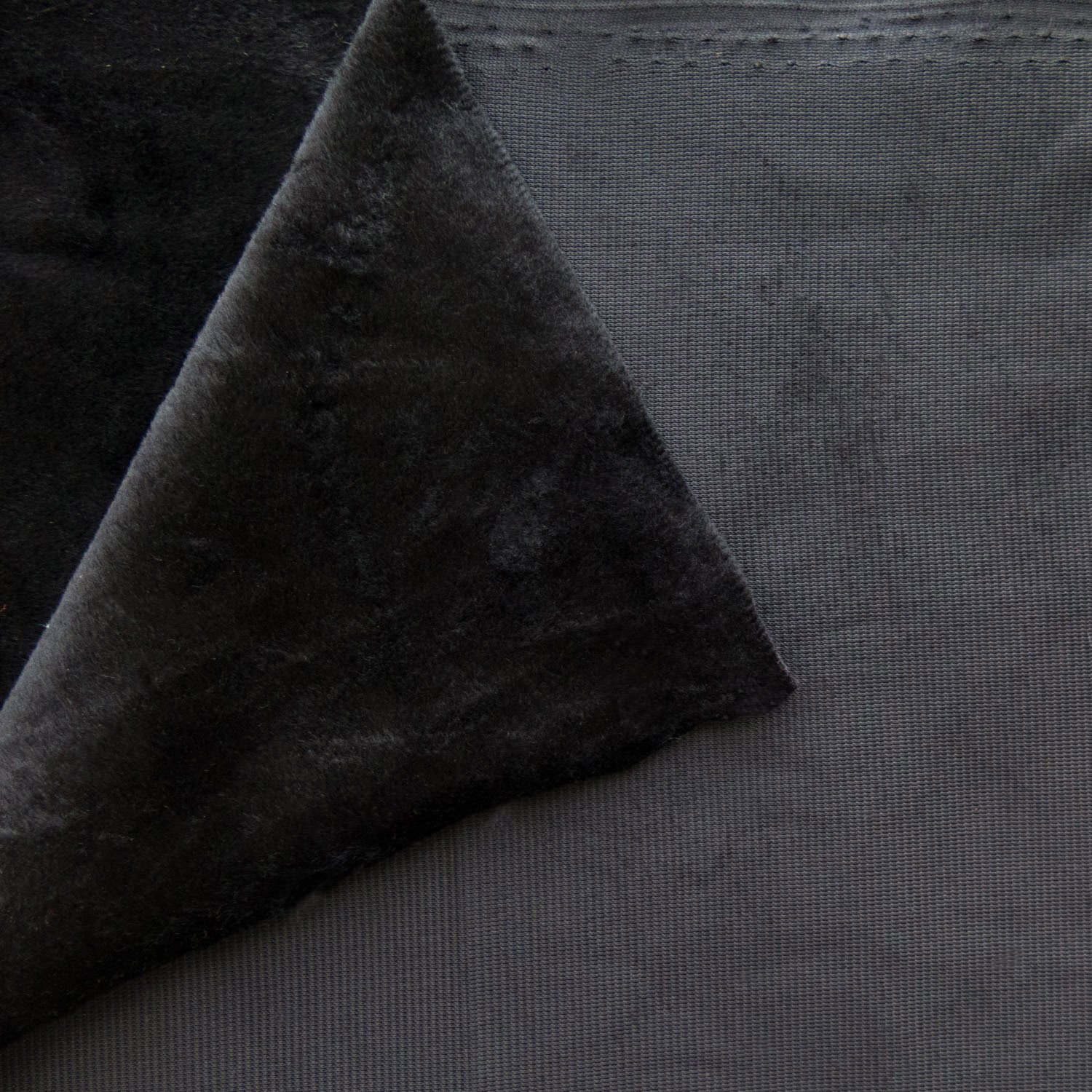 Faux Fake Fur Solid Velboa Black 60 Inch Fabric by the Yard (F.E.