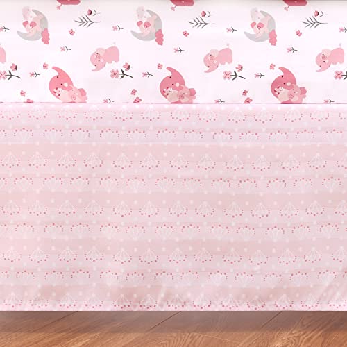 The Peanutshell Pink Elephant Crib Bedding Sets (3 Piece Crib Set)