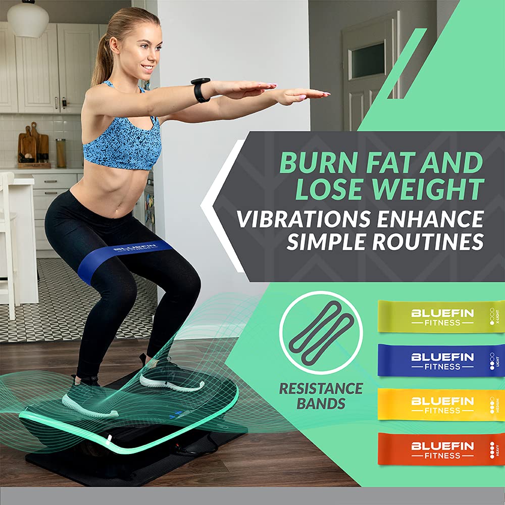 Bluefin 4D Triple Motor Vibration Plate Machine | Powerful Vibration Plate exercise machine with Magnetic Therapy | Bluetooth Speaker | Vibration Oscillation & Micro Vibration | Silent Drive Motors