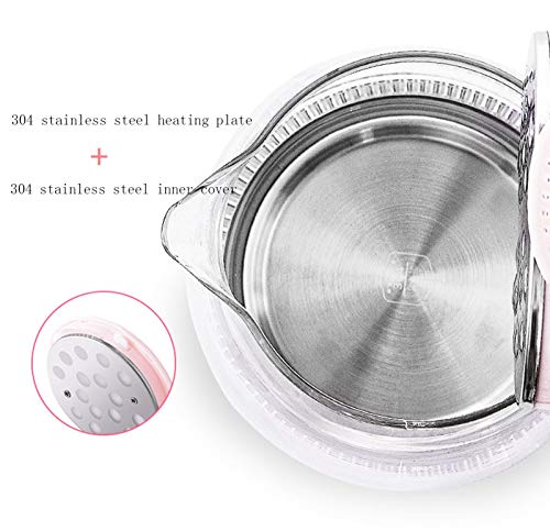 Electric Kettle, Multi-Function Teapot,Kettle, Temperature Control Kettle, Health Kettle, Automatic Thickened Glass Teapot Stainless Steel Heating Base Kettle (Color : B, Size : A)