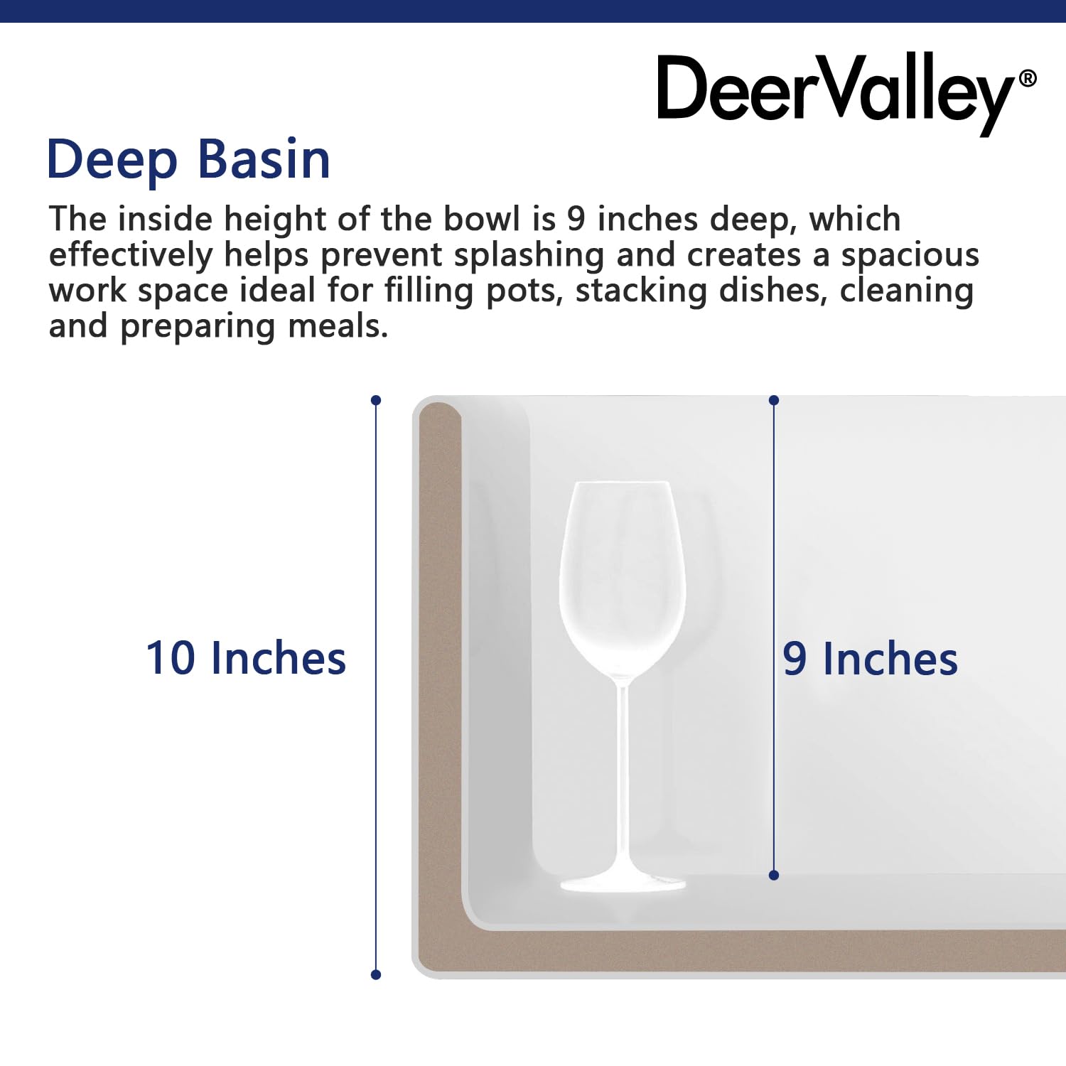 DeerValley Farmhouse Sink, DV-1K505 Grove 36"L x 18"W Fireclay Farmhouse Sink White Apron Front Deep Single Bowl Kitchen Sink with Sink Grid and Basket Strainer