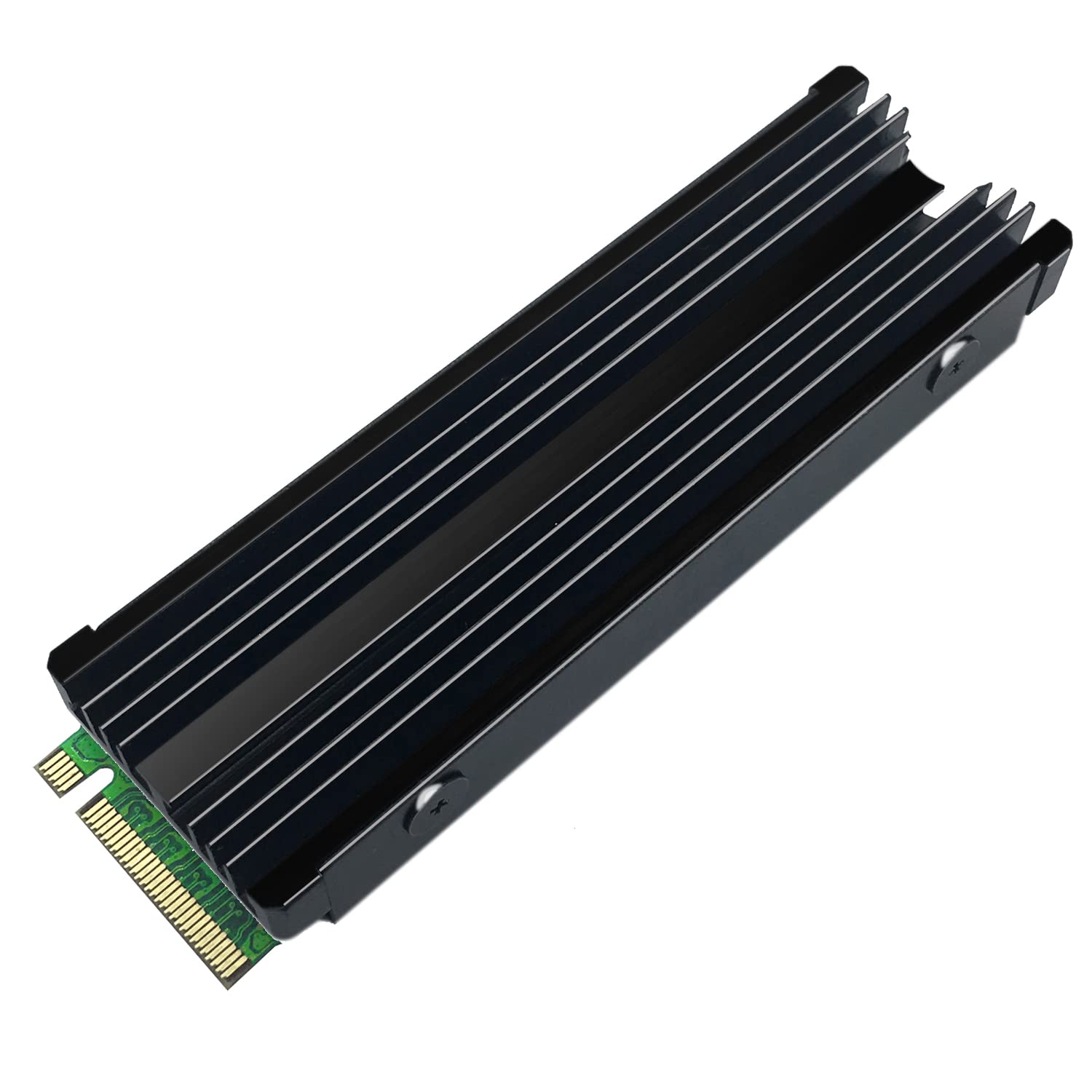 M.2 NVMe heatsink, 2280 SSD Heat Sink Support Single Double Sided with Thermal Silicone Pads for PC / PS5 M.2 PCIE NVMe SSD or M.2 SATA SSD-(2PCS)