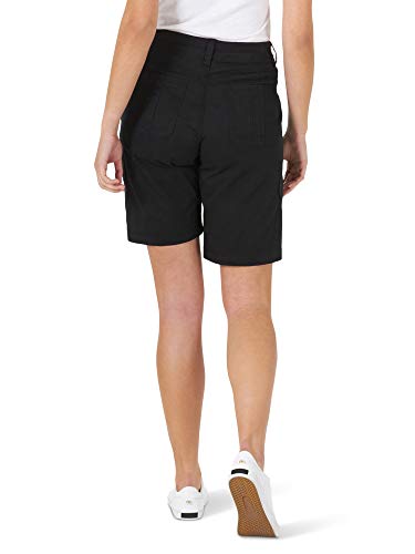 Lee Women's Relaxed Fit Avey Knit Waist Cargo Bermuda Short Black 16