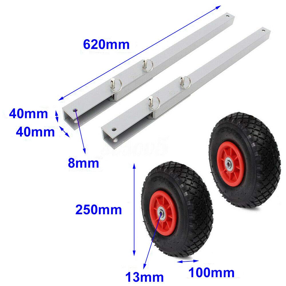 Boat Transom Launching Wheels Dolly for Inflatable Dinghy Yacht Tender Raft (US Stock)