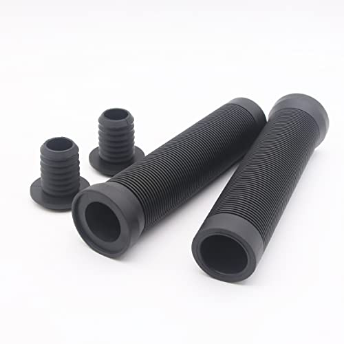 LML Handle Bar Grips 138mm Soft Longneck Grips for Pro Stunt Scooter Bars and BMX Bikes Bars (Black), 135mm