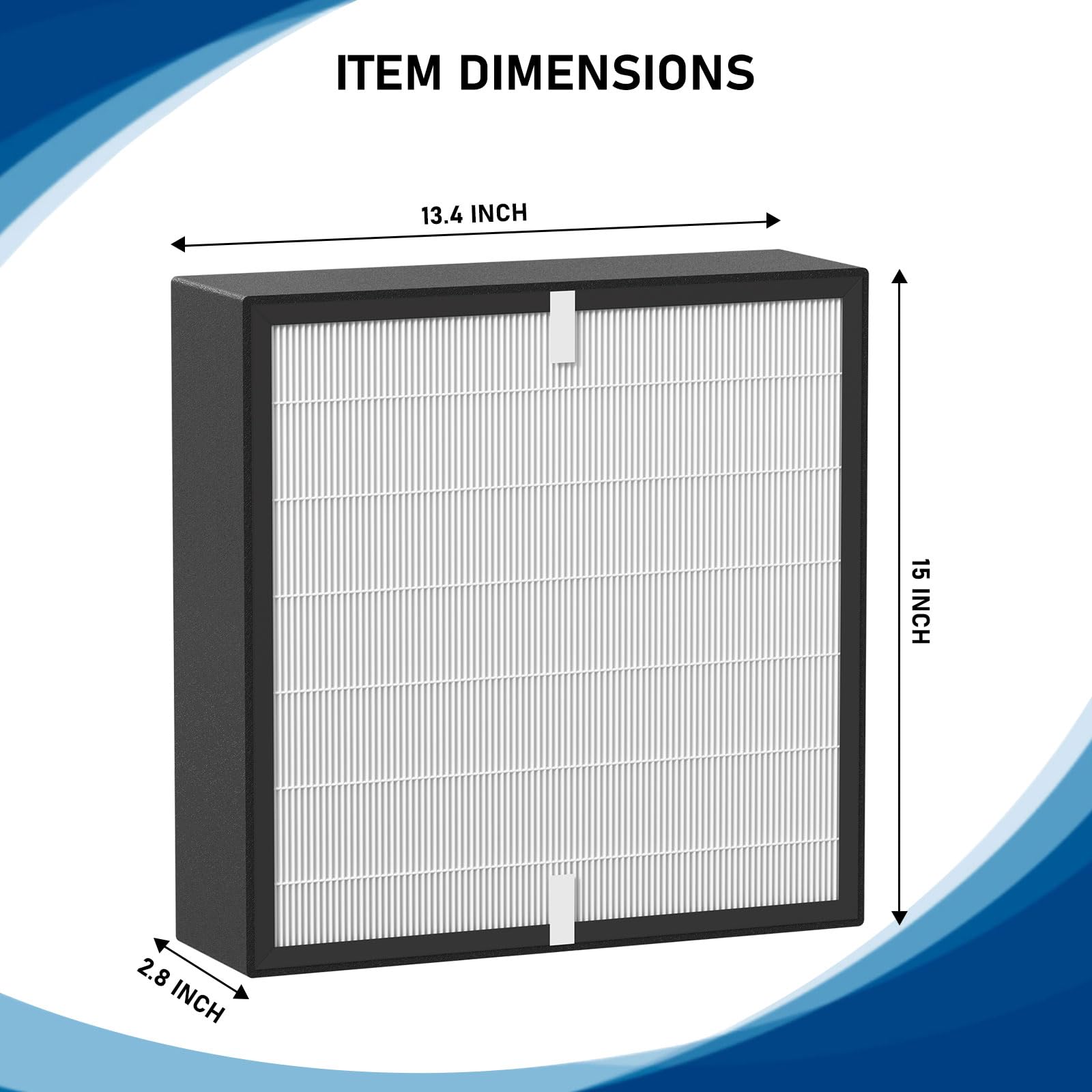 FF50 Silver Carbon FIT50 HEPA Filter Replacement Compatible with BreatheSmart FF50 FIT50 FF50-VOC Air Cleaner Purifier, Compared to Part HEPA-Pure FF50, FF50-VOC, 1 Pack