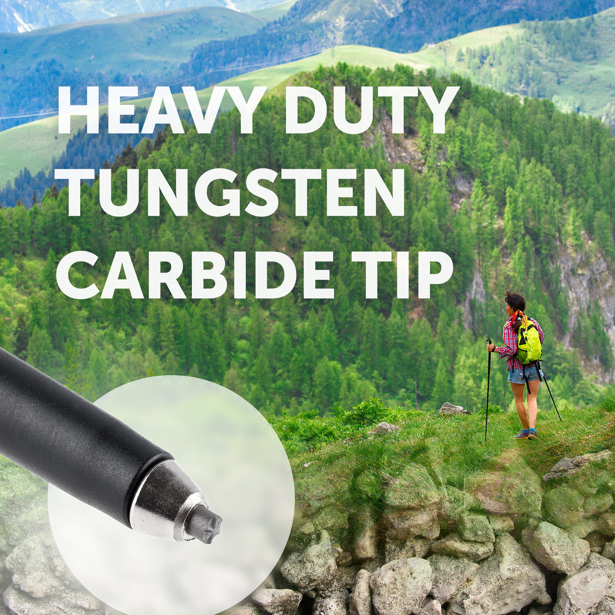 Brown Mountain Robust 3K Carbon Fiber Trekking Poles