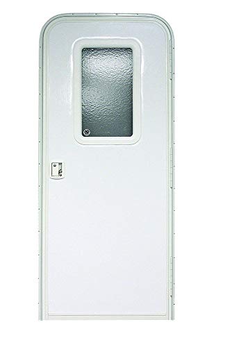 Lippert Components Right Hinge RV Entry Door with Screen Door, 26" x 72", Radius, Felt Seal - V000040259