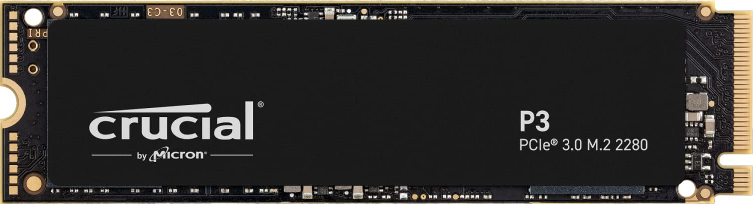 Crucial P3 500GB PCIe Gen3 3D NAND NVMe M.2 SSD, up to 3500MB/s - CT500P3SSD8