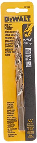 DEWALT DW1927 27/64-Inch Gold Ferrous Oxide Pilot Point Twist Drill Bit