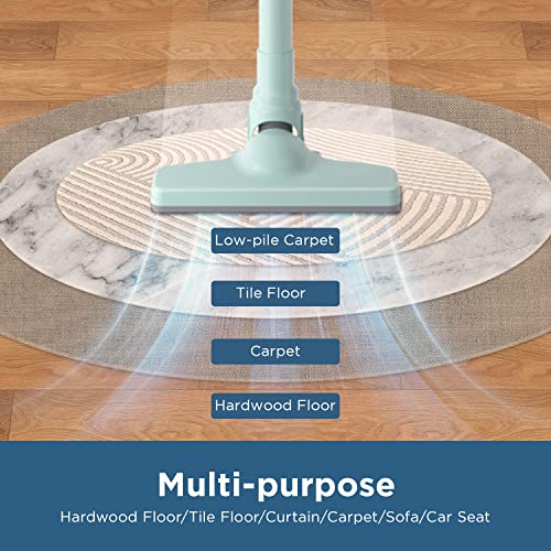 KEROMEE Corded Stick Vacuum Cleaner, 12kpa Powerful Suction Handheld Vacuum Cleaner with Crevice Tool, Small Vacuum Cleaner for Hardwoods, Pet Hair, Carpets, Staircases, and Sofas