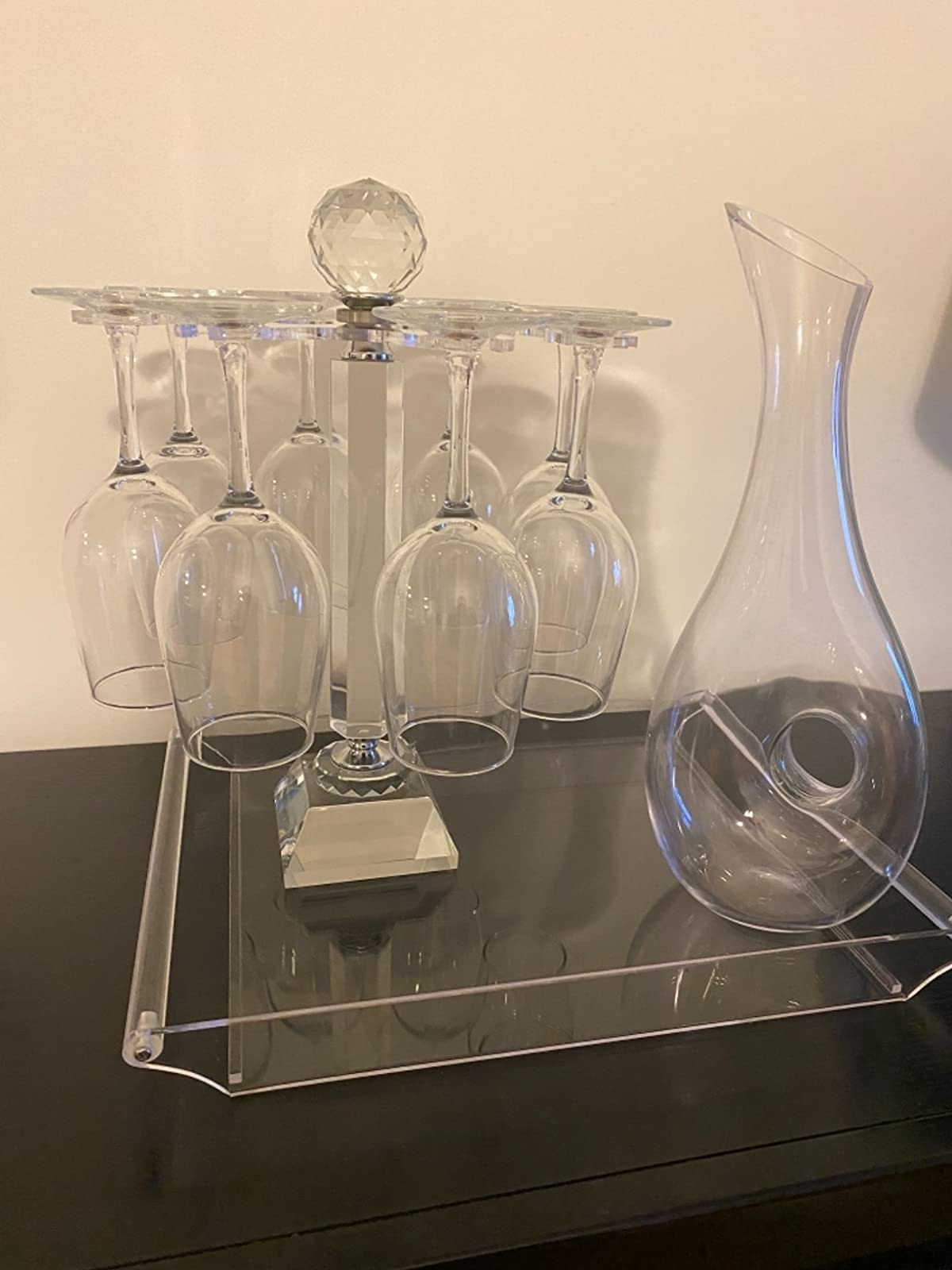 Clear Serving Tray-16" x12" Large Acrylic Tray for Coffee Breakfast Tea Food Butler-Decorative Display Tray,Countertop Decorative Tray,Vanity Tray with Handles by Cq acrylic