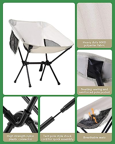 logard Lightweight Portable Camping Chair,Folding Outdoor Chair High Load Capacity,Sturdy Folding Chair for Hiking,Beach,Fishing,Festival, Hiking, Backpacking