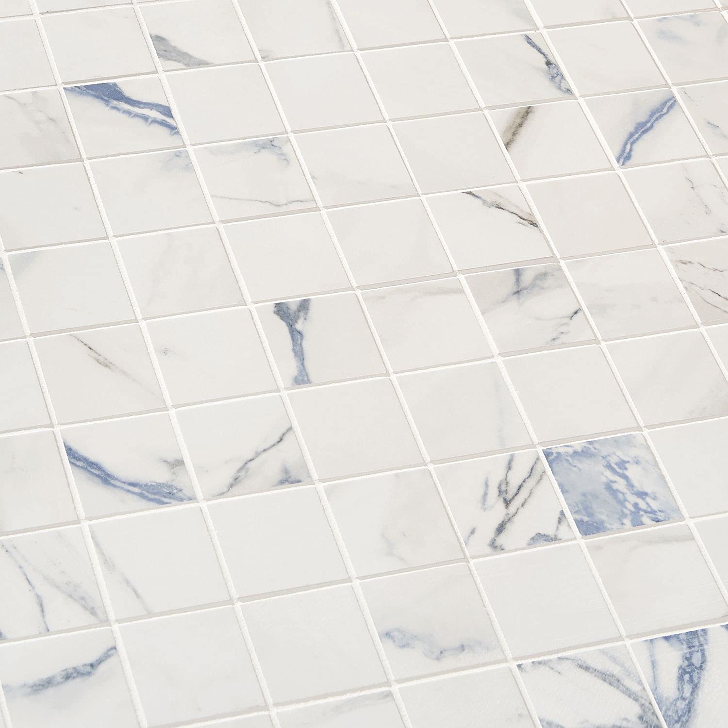 Calacatta Indigo 12 in. x 12 in. Matte Marble Look Porcelain Backsplash, Kitchen, Bathroom, Floor and Wall Mosaic Tile (1 Sq. Ft. / Sheet)