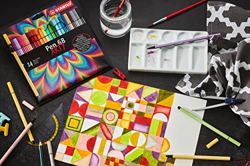 STABILO Pen 68 Tin Set, Set of 10, Multicolor