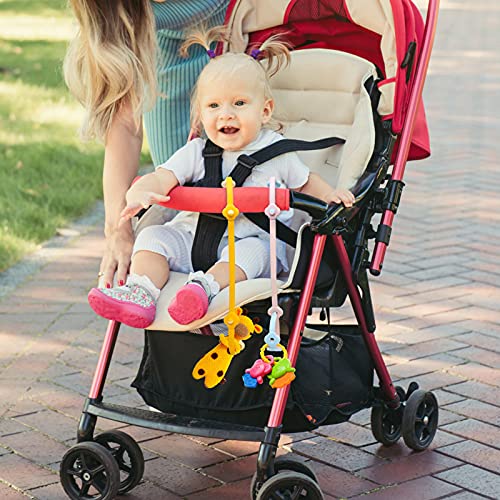 Toy Straps for Baby 5PK Silicone Toy Leash Holder for Stroller HighChairs Car seat, Secure-A-Toy Adjustable Length to Keep Toys Clean
