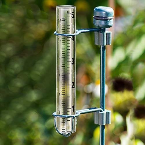 Frienda 4 Pieces Capacity Rain Gauge Glass Tube Replacement Rainfall Test Tube with Scale for Yard Garden Outdoor Home (4, 5 Inch)