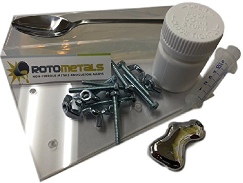 RotoMetals Gallium Spoon Mold + Gallium -Create a Magic Disappearing/Bending/Melting Gallium Spoon, Includes Syringe with Gallium Included